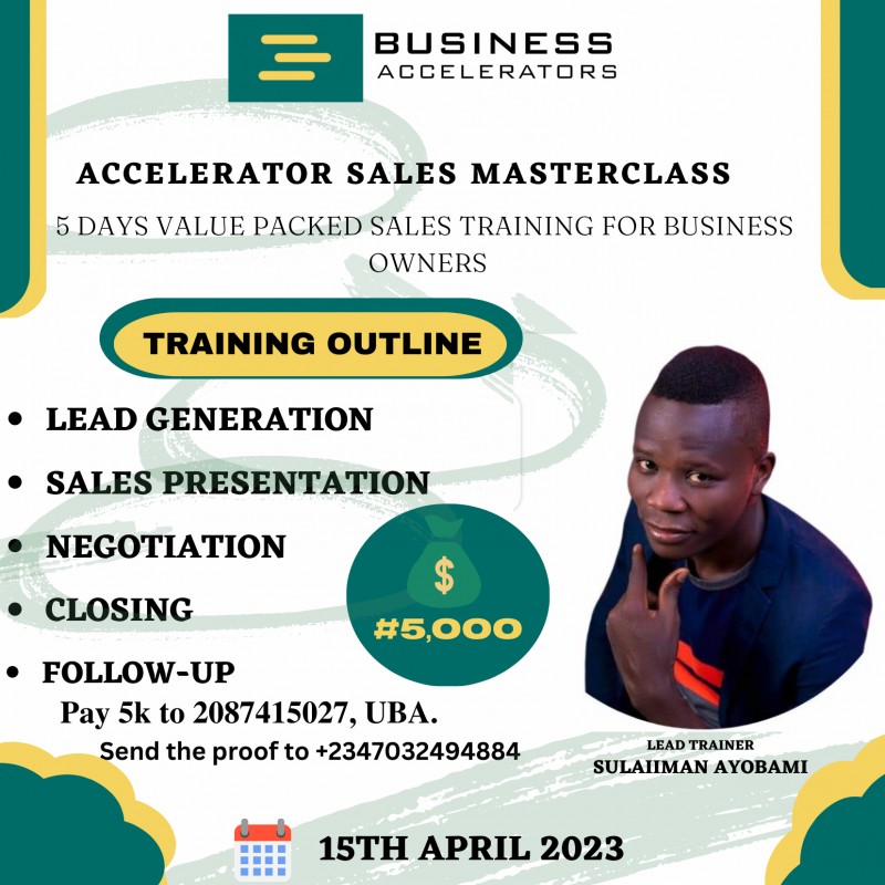 Buy ACCELERATOR SALES MASTERCLASS by on Selar