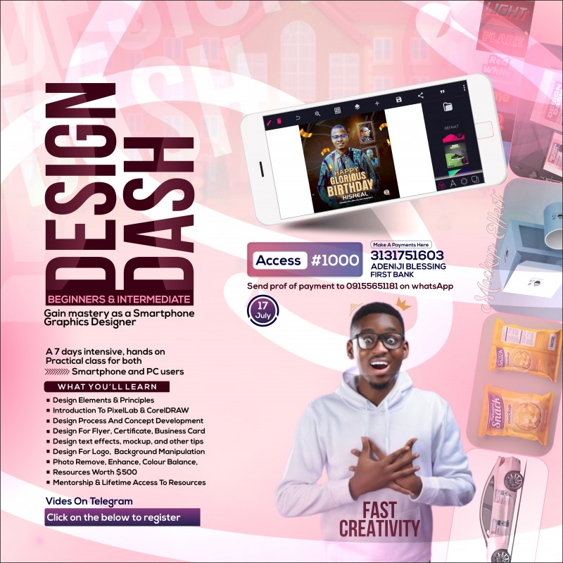 Buy Graphic Design Advanced Class for July by Adeniji Blessing on Selar