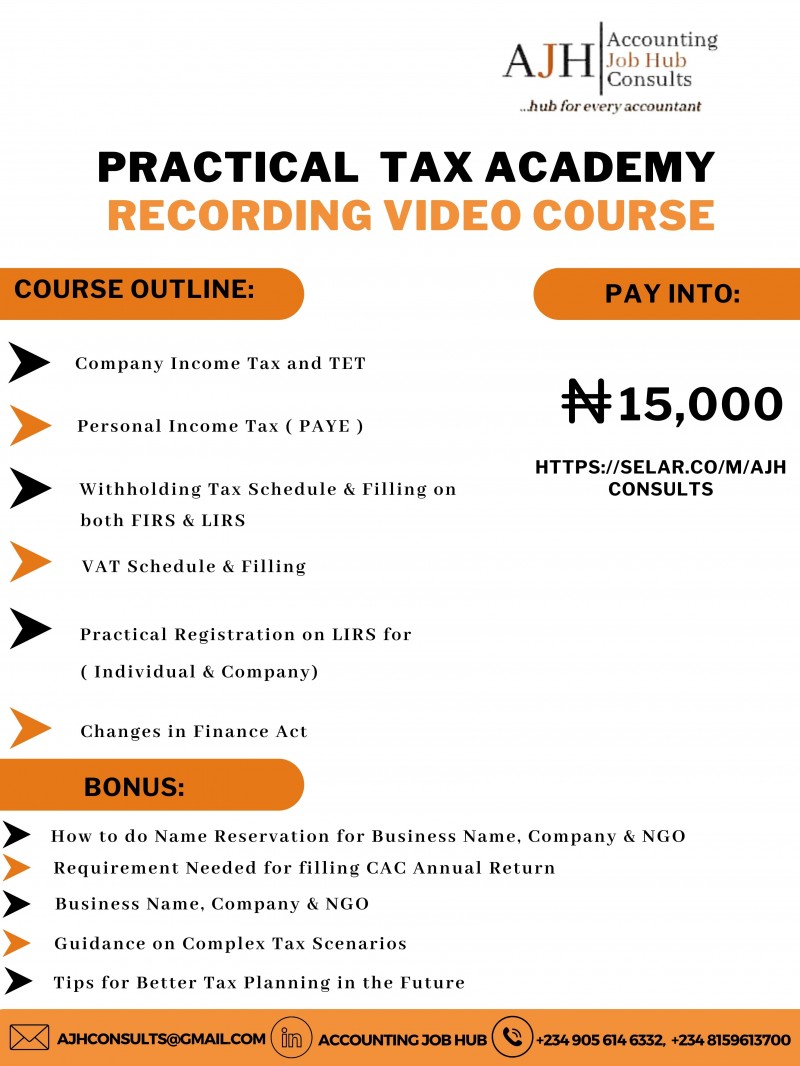 Buy 4 in 1 Tax Training Covering: Value Added Tax (VAT) Withholding Tax ...