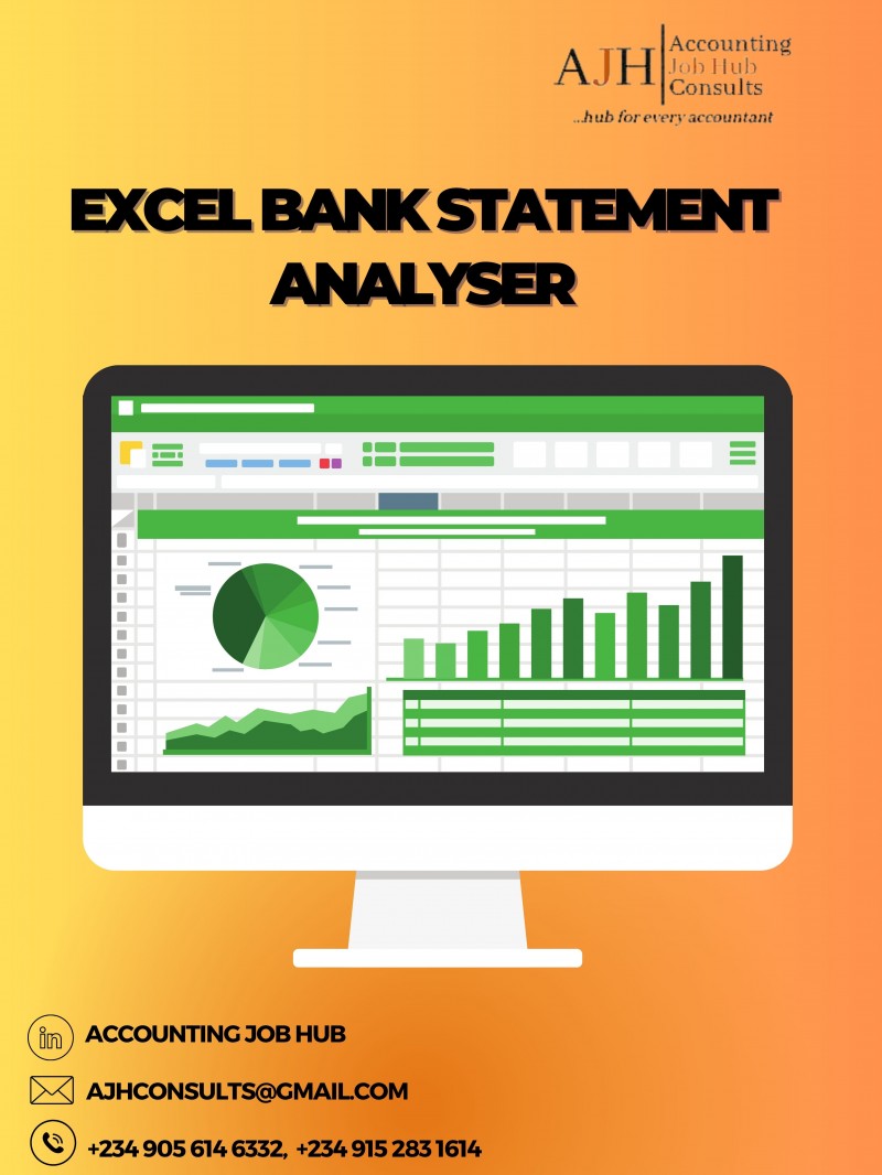 Buy EXCEL BANK STATEMENT ANALYSER by ACCOUNTING JOB HUB CONSULTS on Selar
