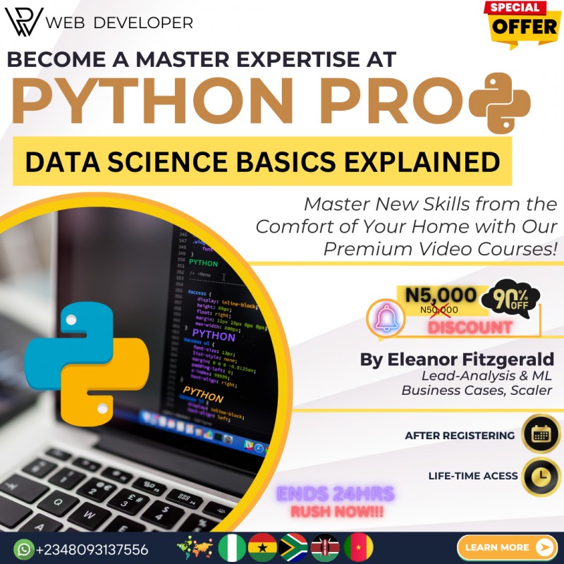 Buy A-Z Mastery Course On Python Developer by Web developer on Selar
