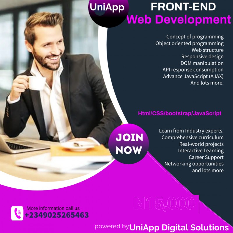 Buy Front web development by UniApp Digital Solutions on Selar