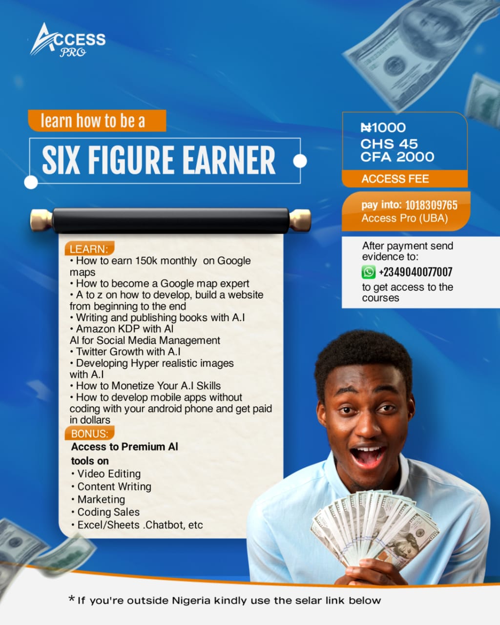 Buy Become A six figure Earner by Access Pro on Selar