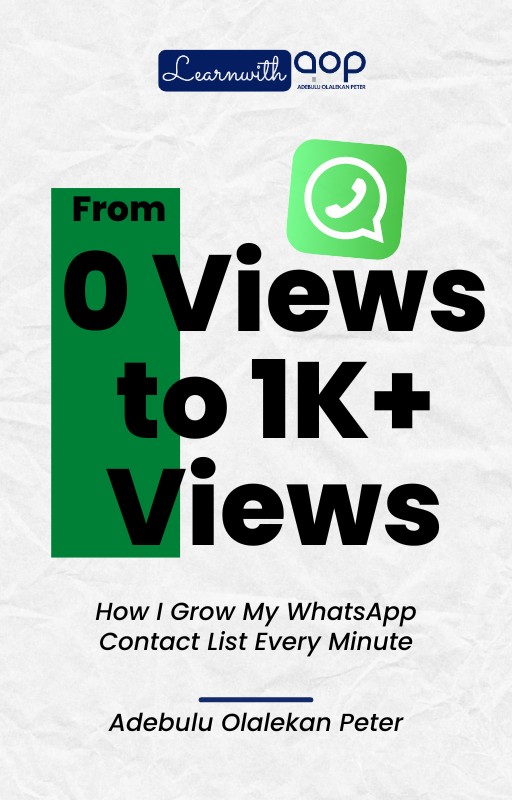 Get Grow Your WhatsApp From 0 Views to 1K Plus Views by Adebulu ...