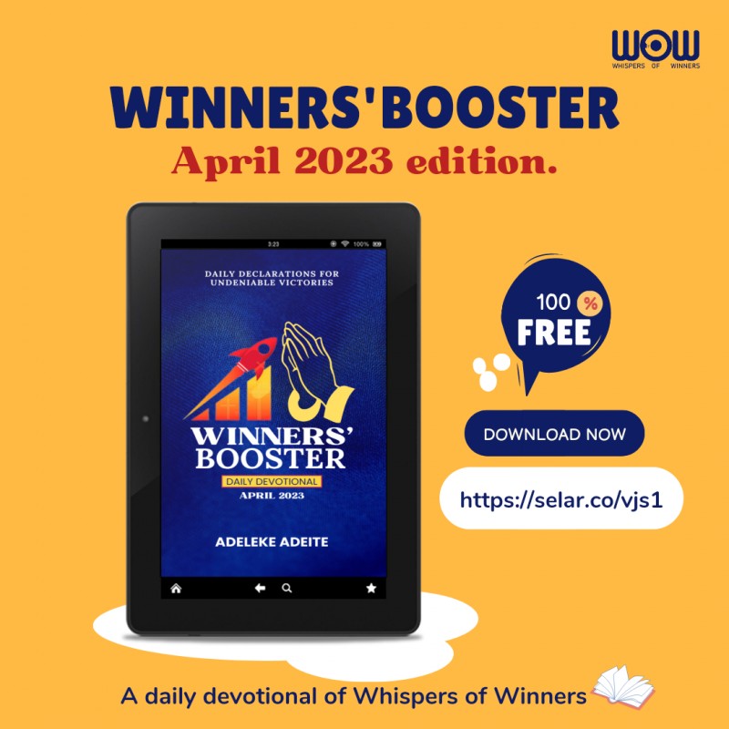 Get Winners Booster Daily Devotional April 2023 Edition by Adeleke Adeite on Selar