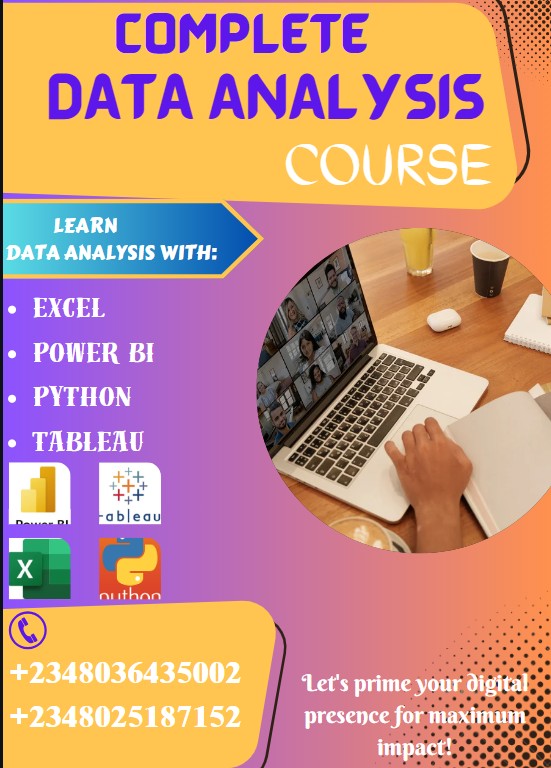 Buy PREMIUM DATA ANALYSIS COURSE By Aliu Ganiyu Adekunle On Selar