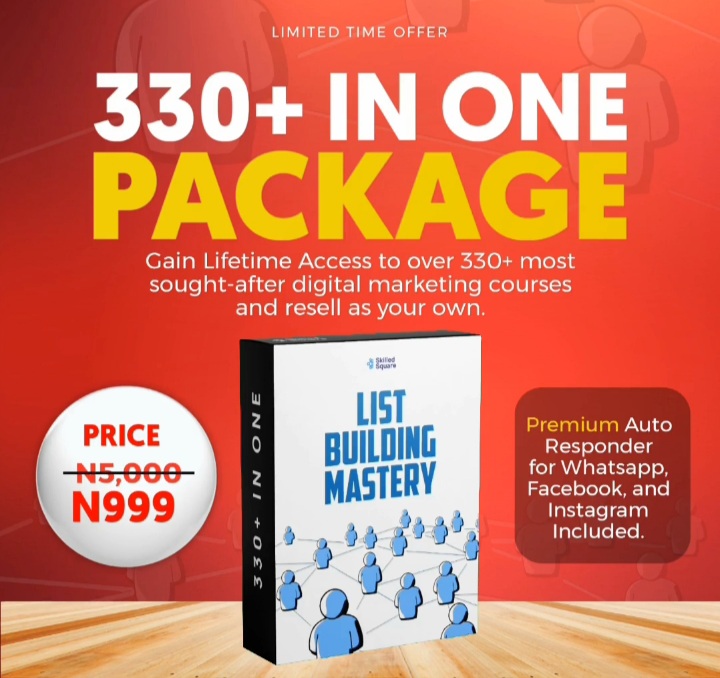 Buy 330+ IN ONE PACKAGE DIGITAL COURSES by Adeogun Adetomiwa Ezekiel on Selar