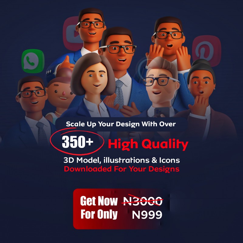 Buy Premium 350+ 3D Characters, icons and illustrations by Adesola ...