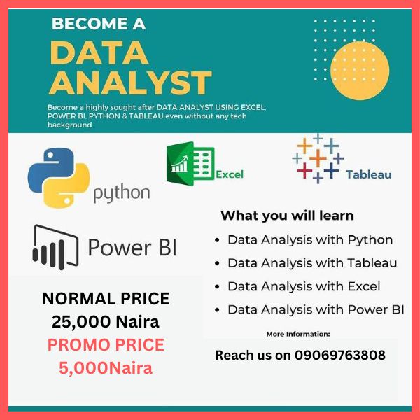 Buy BECOME DATA ANALYST IN LESS THAN 14DAYS AND EARN UPTO $2000 MONTHLY ...