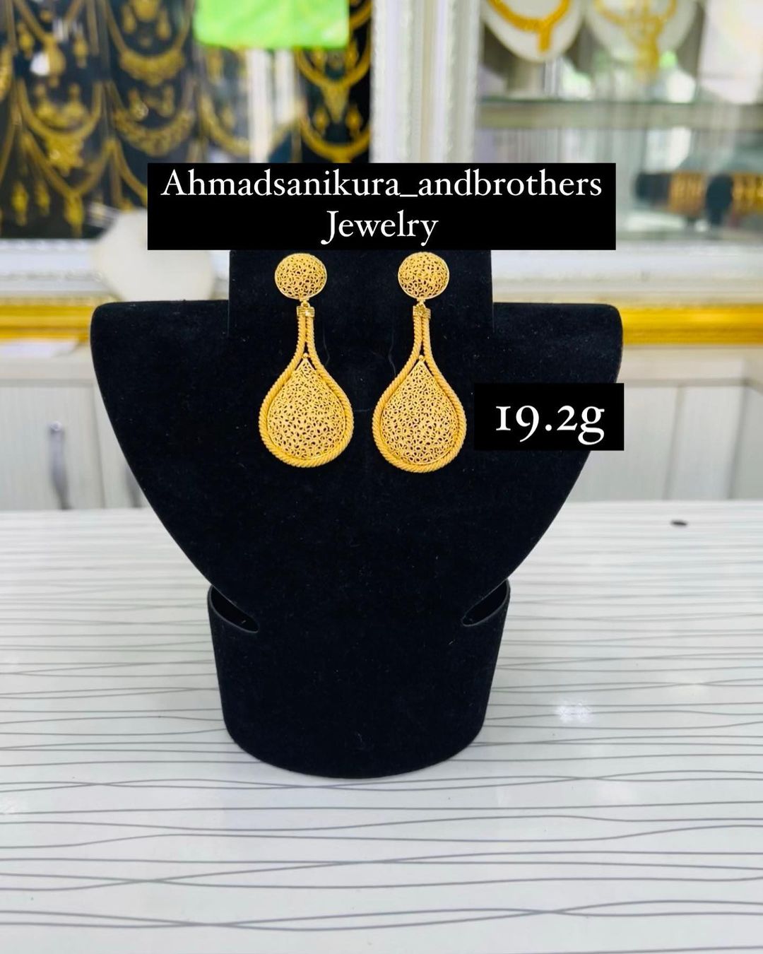 Buy PURE 21K PURITY GOLD EARNINGS. 82,500 | 69$ PER GRAMS! by AHSINA ...