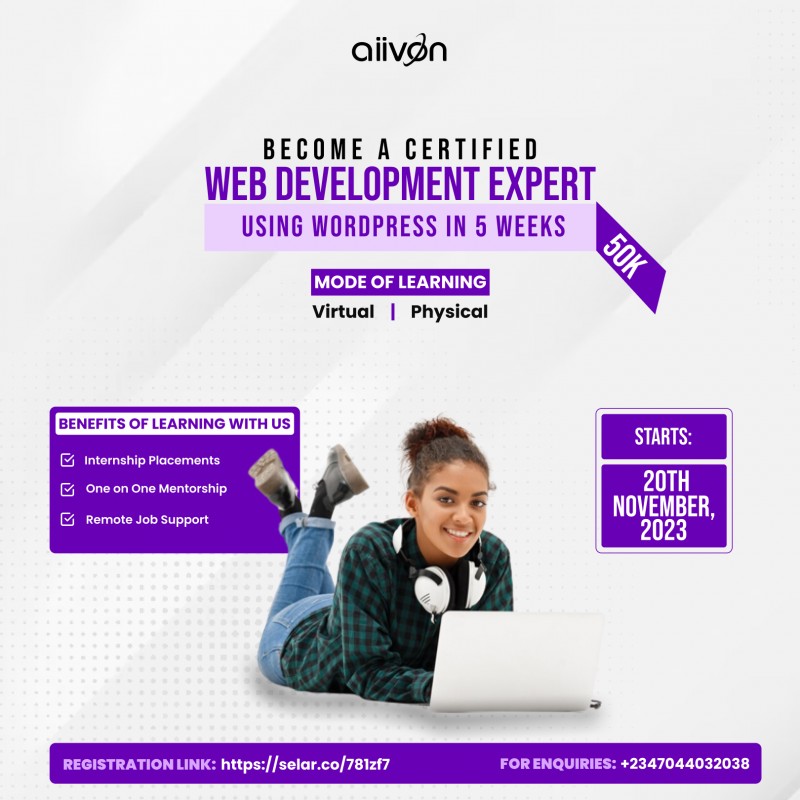 Buy Learn Web Development in 5-Weeks using WordPress by Aiivon ...