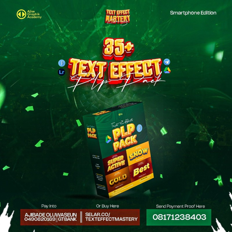 Buy Text Effect PLP PACK by Ajibade Oluwaseun Ezekiel on Selar