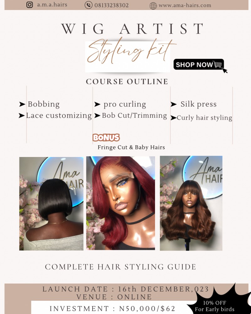 Buy Wig Artist COMPLETE Styling Kit by Amahairs on Selar