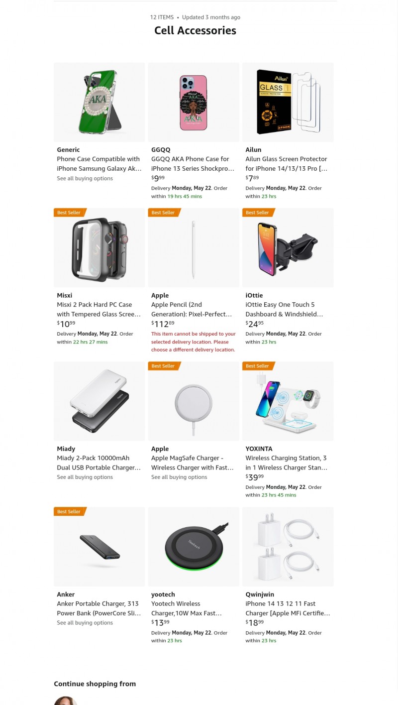 Buy Cell Accessories by Amazon globalCityservice on Selar