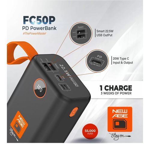 Buy New Age 50000mA FC50P POWER BANK FAST CHARGE TYPE C INPUT by Abiodun Amechi on Selar