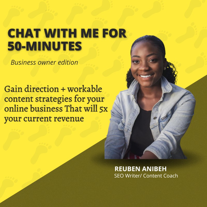 Buy Chat with me for 50-minutes (Business owner) by Reuben Anibeh on Selar