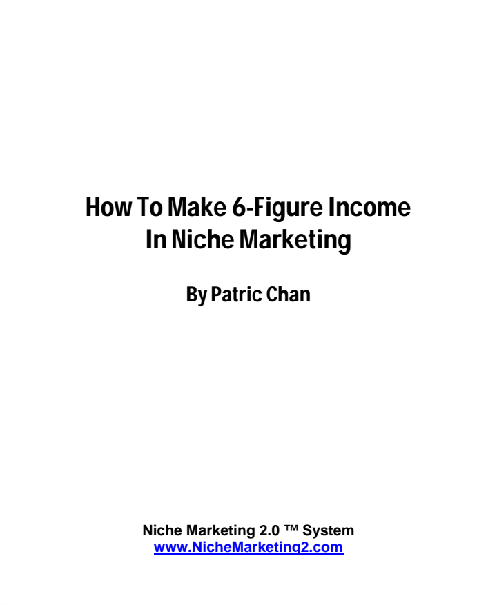 Buy HOW TO MAKE 6FIGURE INCOME IN NICHE MARKETING by Awadu Godsplan on ...