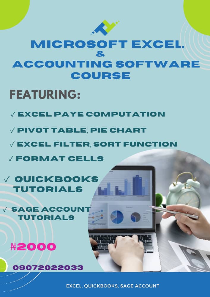 Buy MICROSOFT EXCEL & ACCOUNTING SOFTWARE COURSE by Samuel Paul Ayomide ...