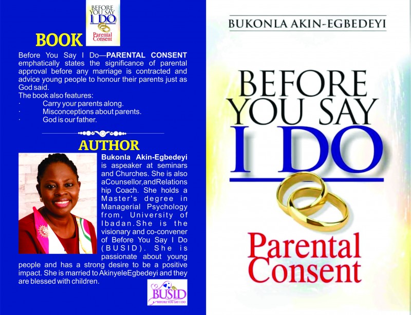 Buy BEFORE YOU SAY I DO--PARENTAL CONSENT by Bukonla Akin-Egbedeyi on Selar