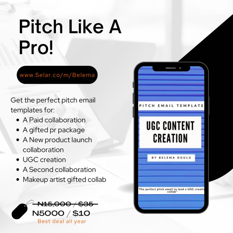 Buy Pitch Email for UGC Creation by Belema Ogulu on Selar