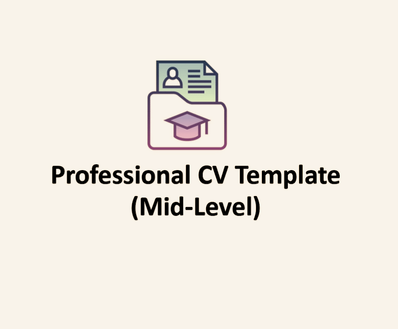 Buy Mid-level CV Template by Benjamin Opoku Aryeh on Selar