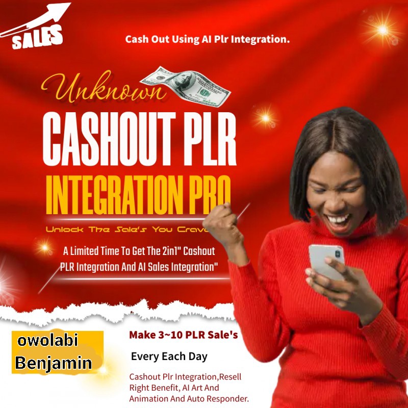 Get CASH OUT PLR INTEGRATION PRO by Owolabi Benjamin on Selar