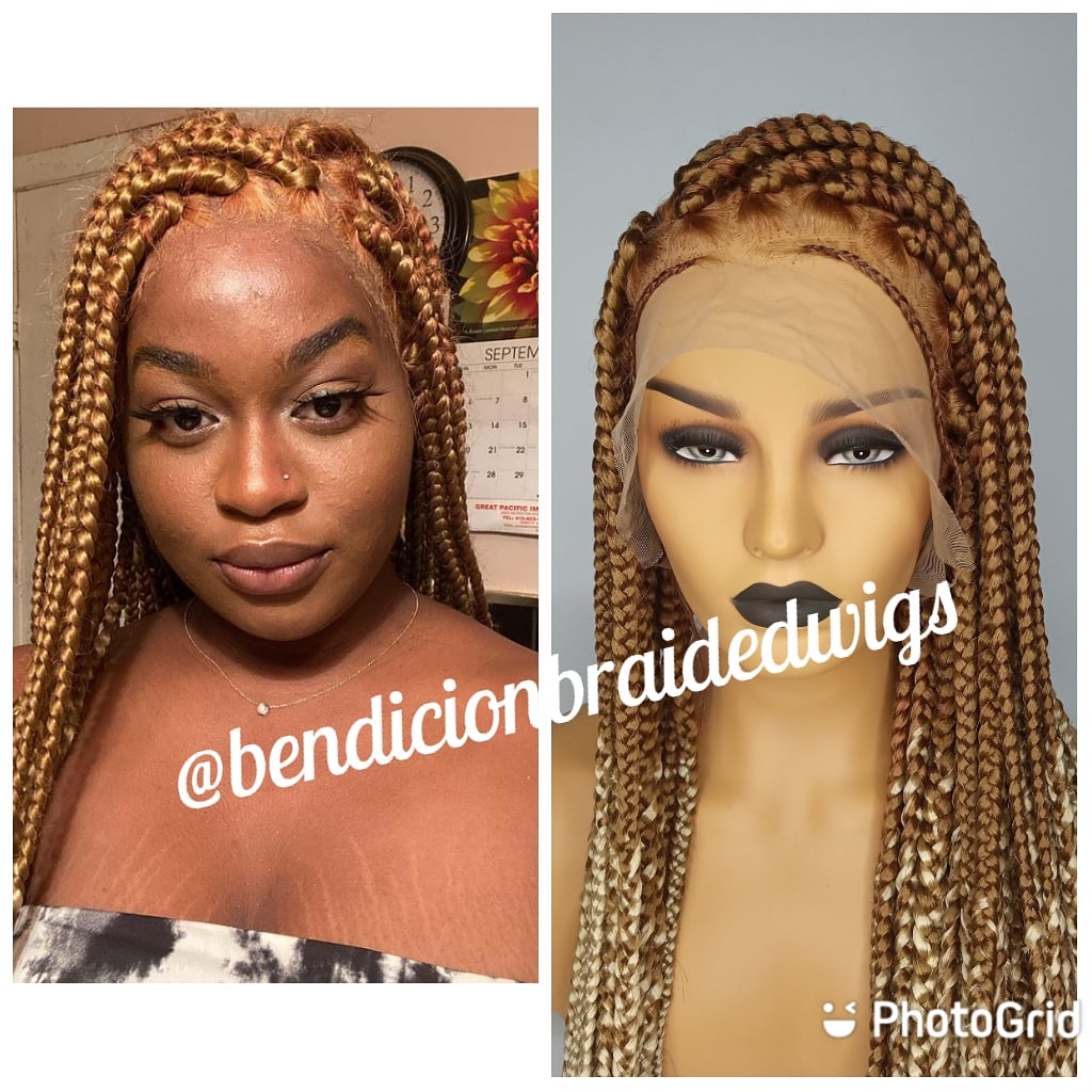 Buy Full lace ombre large box braids color 30/d13 by ...