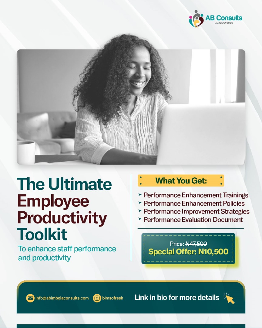Buy ULTIMATE EMPLOYEE PRODUCTIVITY TOOLKIT by Abimbola Balogun on Selar