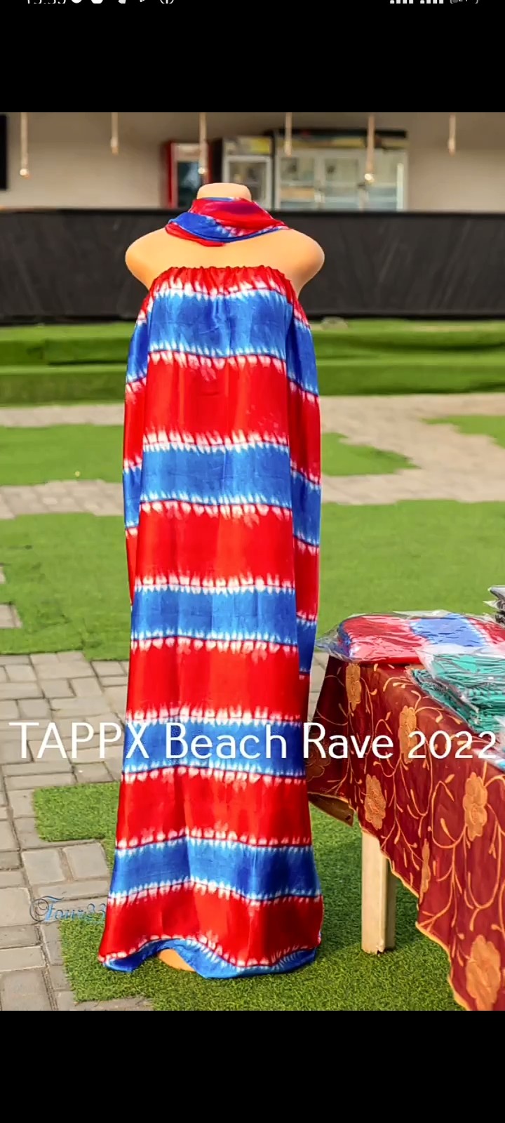 Buy Adire Silk Tube Gown by Blessing Fruebi on Selar