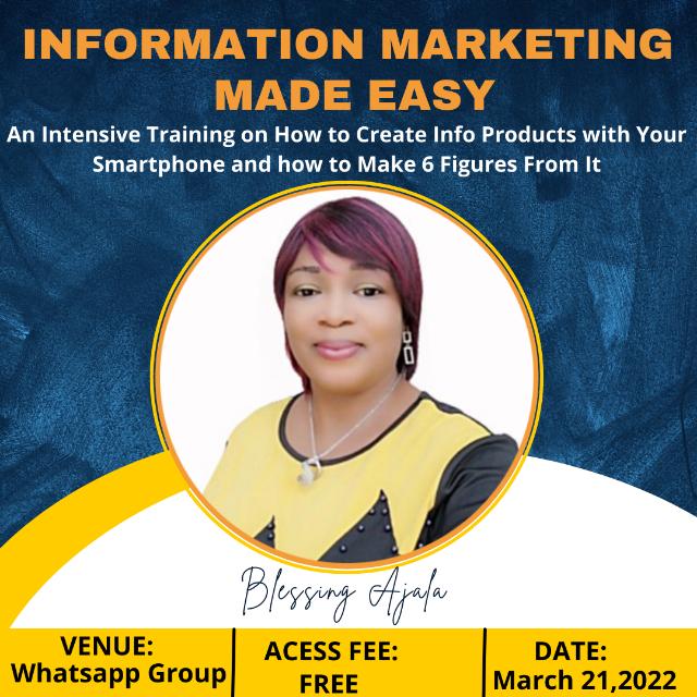 Buy INFORMATION MARKETING MADE EASY by Blessing Ajala on Selar