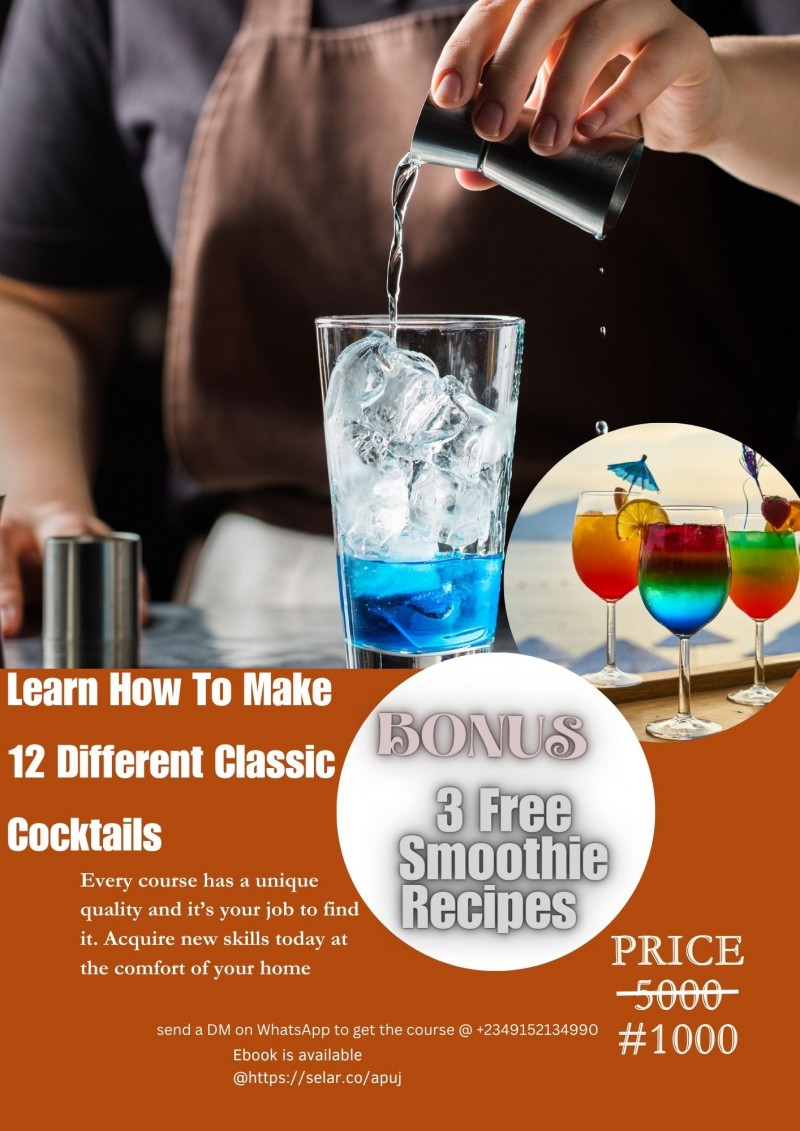 Buy HOW TO MAKE 12 CLASSIC COCKTAILS by Ogbe vendar blessing on Selar