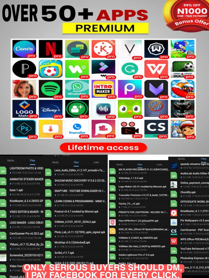 Buy 50+ PRO APPS by Ichebi Lawrence on Selar