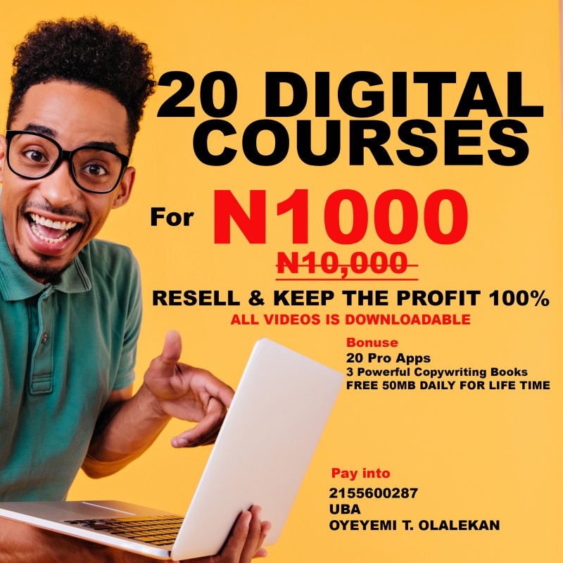 Buy 20+ Digital Courses by BRIGHT SKILLS FOR AFRICA on Selar.co