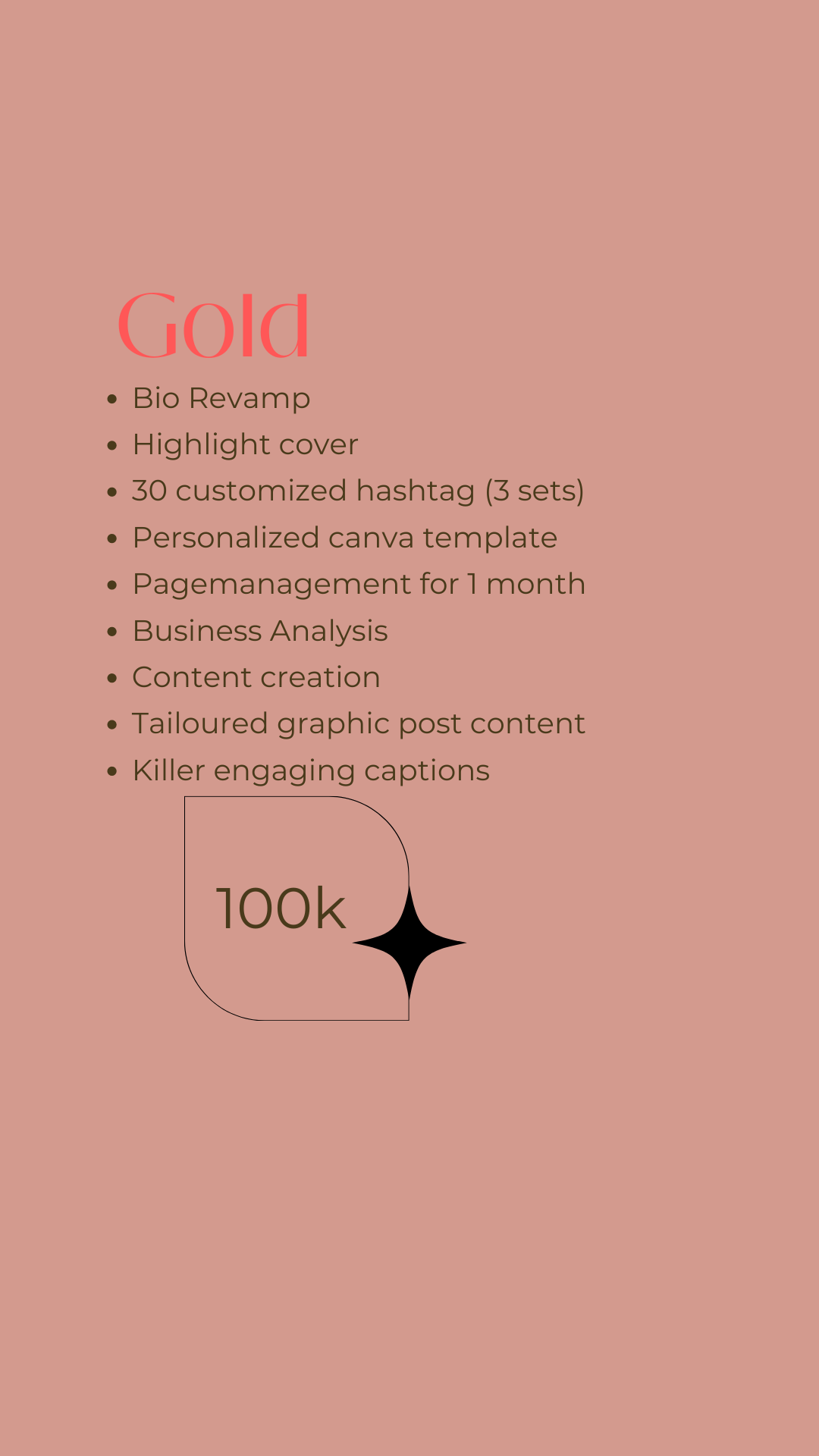 Buy BGOLD INSTAGRAM PACKAGE by Bunmi Ajidahun on Selar