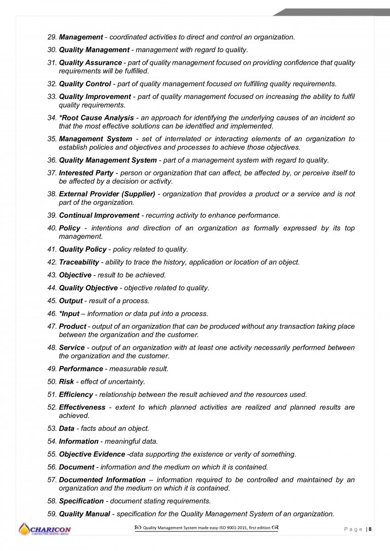 Buy ISO 9001:2015 Quality Management System made easy book by Charicon ...