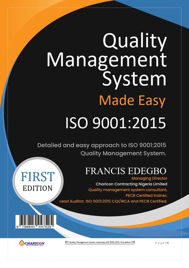 Buy ISO 9001:2015 Quality Management System made easy book by Charicon ...