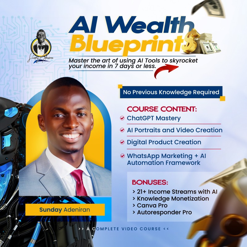 Buy AI Wealth Blueprint Course by Sunday Adeniran on Selar