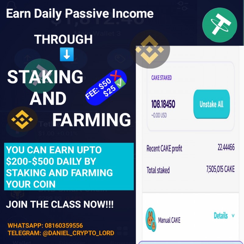 Buy EARN DAILY PASSIVE INCOME WITH STAKING AND FARMING by CryptoDan on Selar