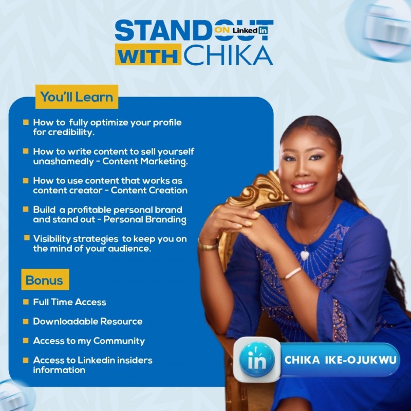 Buy STANDOUT ON LINKEDIN WITH CHIKA (DO IT YOURSELF) by Chika Ike ...