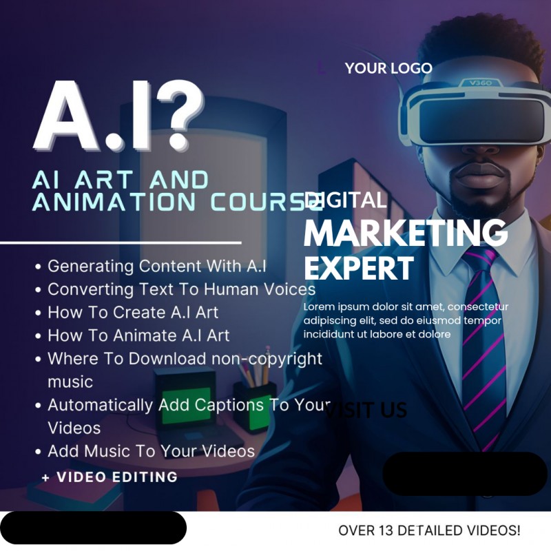 Buy AI ART AND ANIMATION COURSE. by Bright Frank Digital on Selar.co