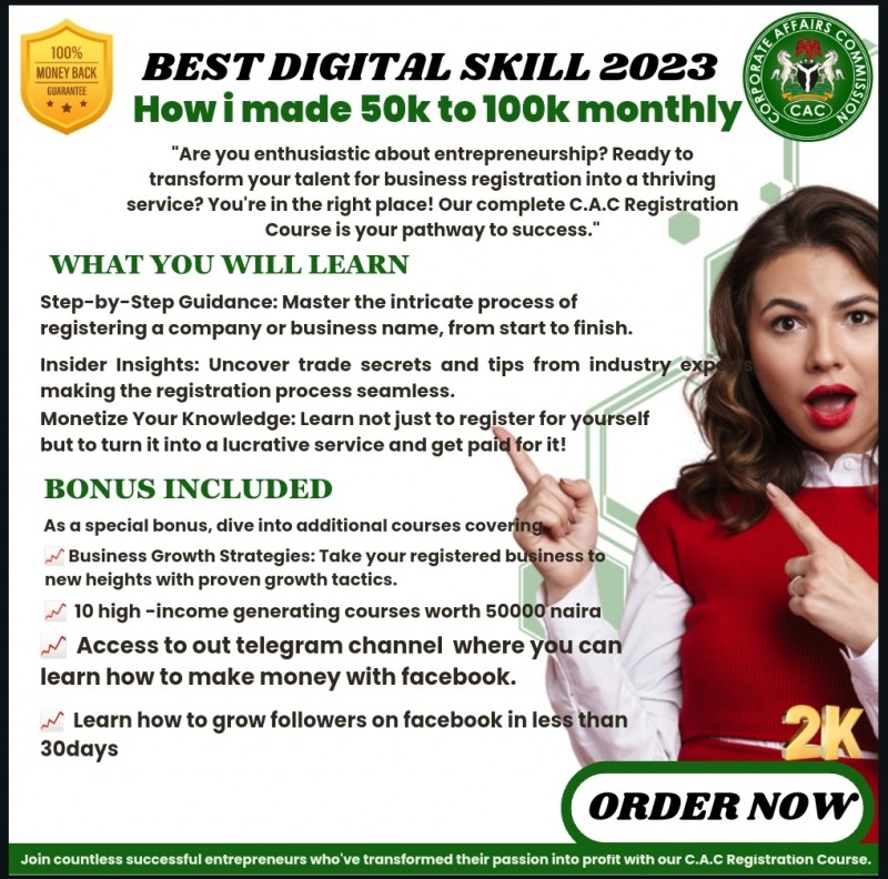 Buy COMPLETE GUIDE ON HOW TO REGISTER C.A.C CERTIFICATE by Digital Marketing Hub on Selar