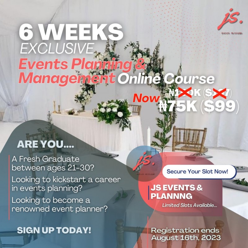 Buy Event Planning Training by Jade Academy on Selar