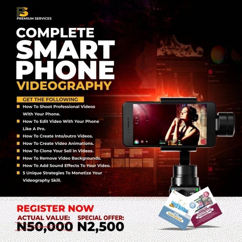 Buy COMPLETE SMART PHONE VIDEOGRAPHY by Godbless Edighomor on Selar