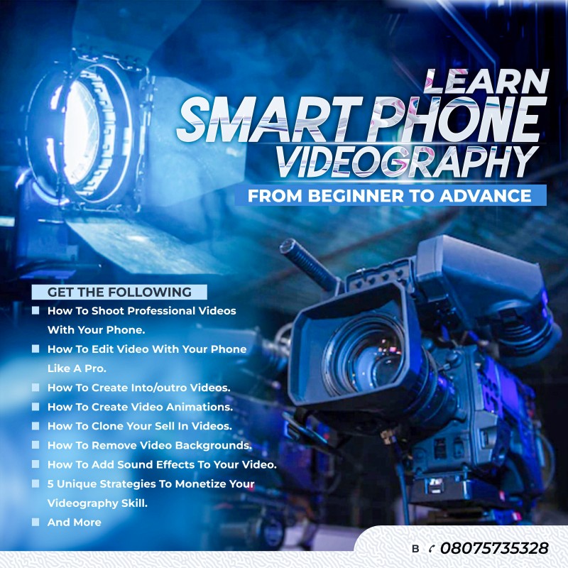 Buy LEARN SMART PHONE VIDEOGRAPHY by Godbless Edighomor on Selar