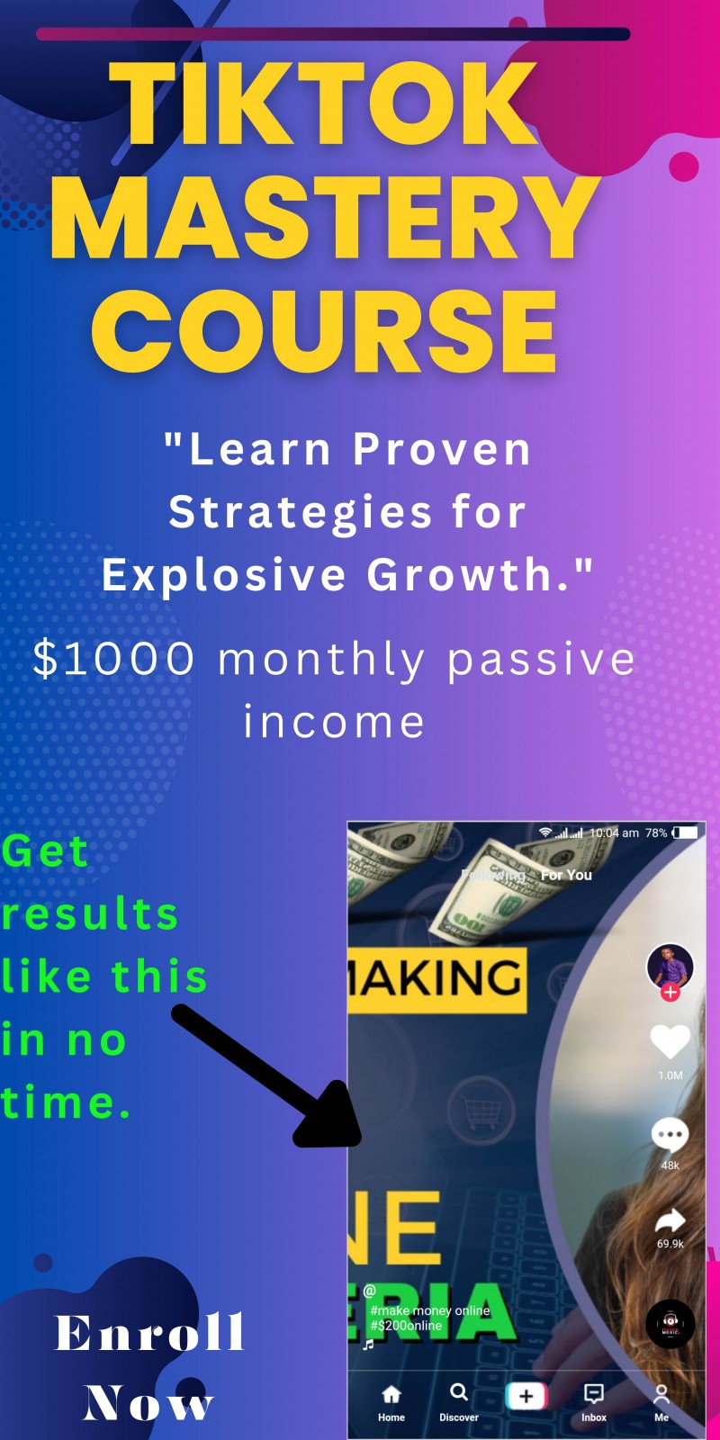 Buy TIKTOK MASTERY COURSE by Imabasi Sunday on Selar