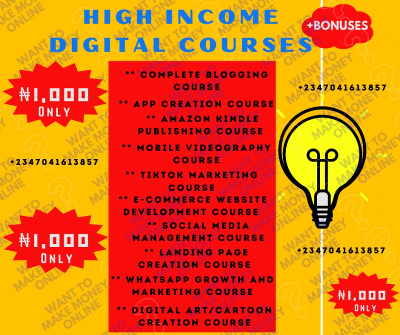 Buy High Income Digital Courses by Amadi, Clinton on Selar