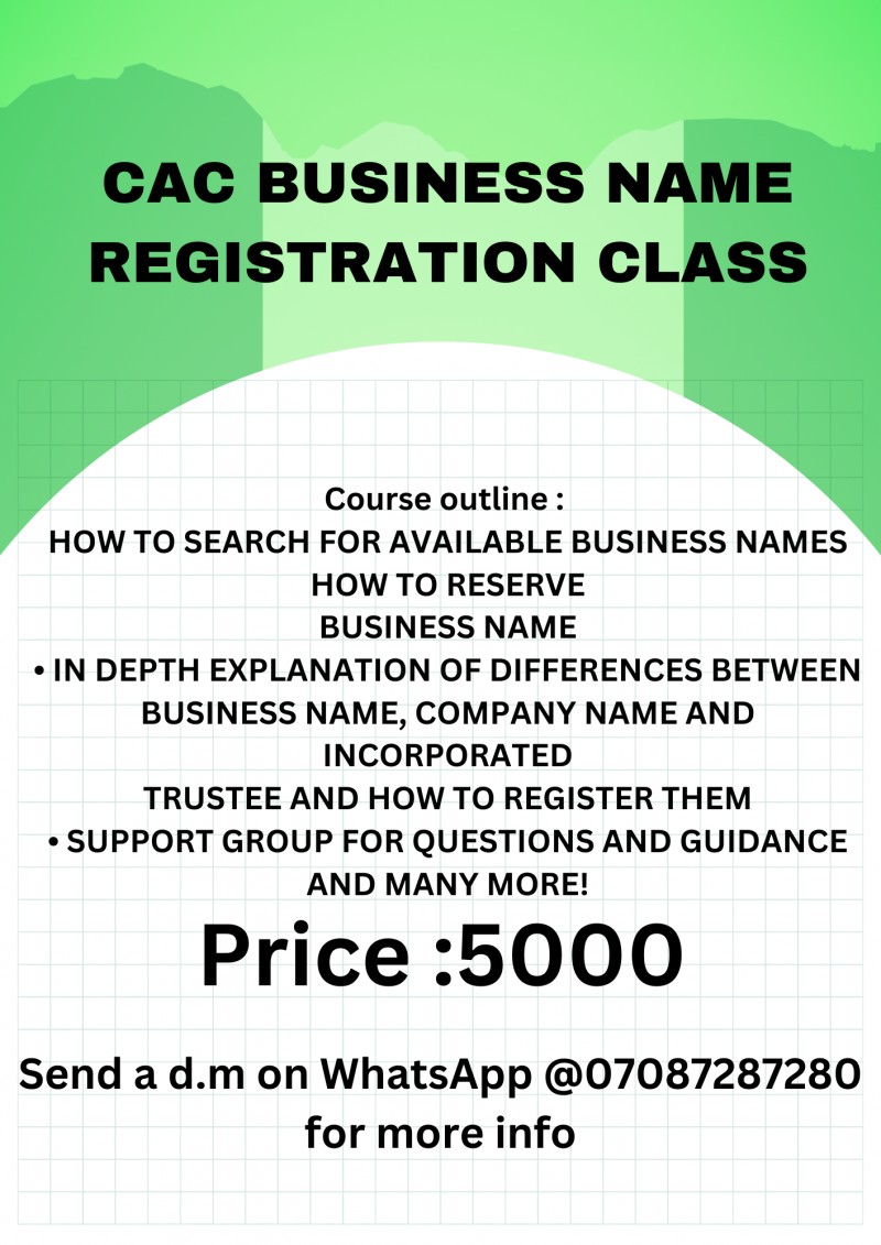 Buy cac business registration by Coach preye on Selar