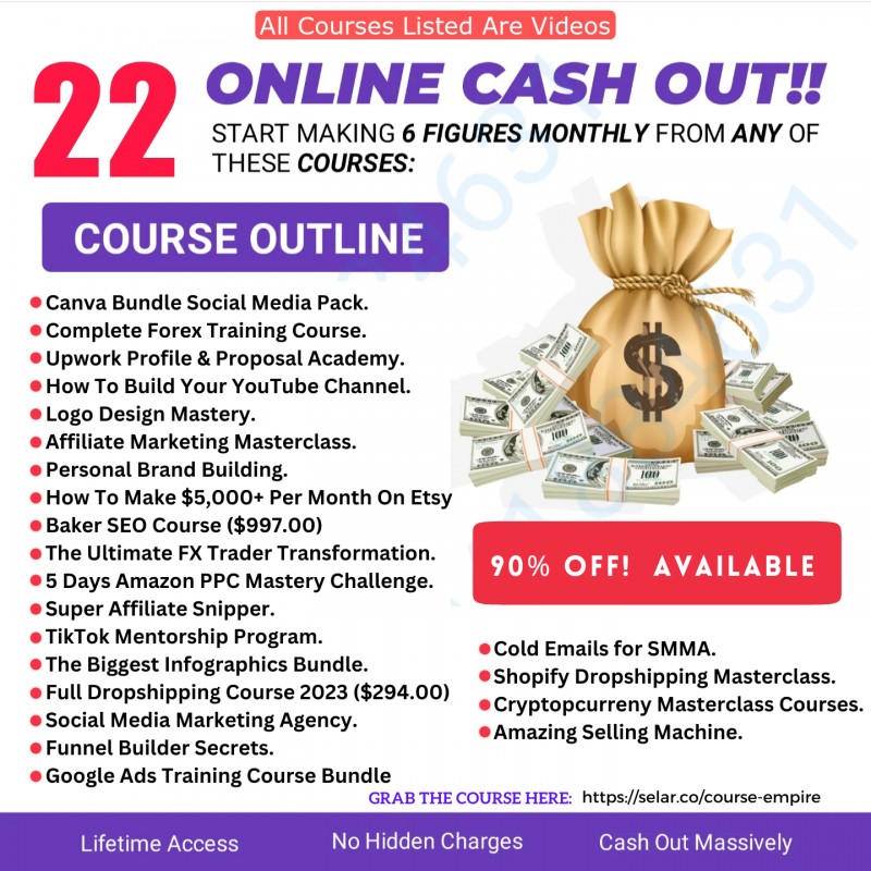 Buy ONLINE MONEY MAKING COURSES by Course Empire on Selar