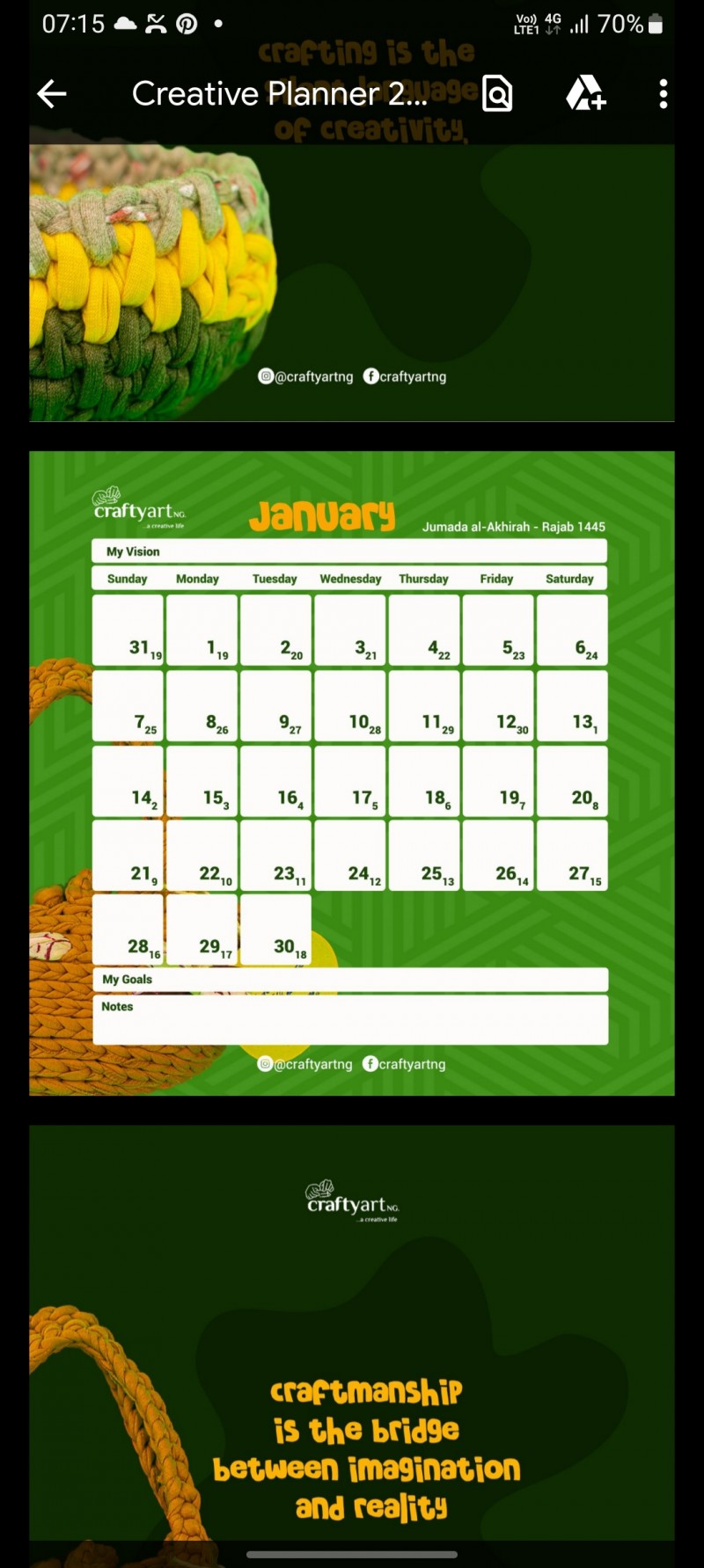 Buy My Creative Visual Planner by Fawzah Alimi on Selar