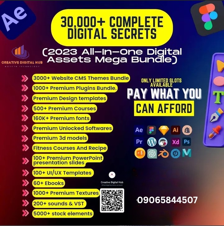 Buy 2023 all-in-one digital mega bundle courses by Creative Digital Hub ...